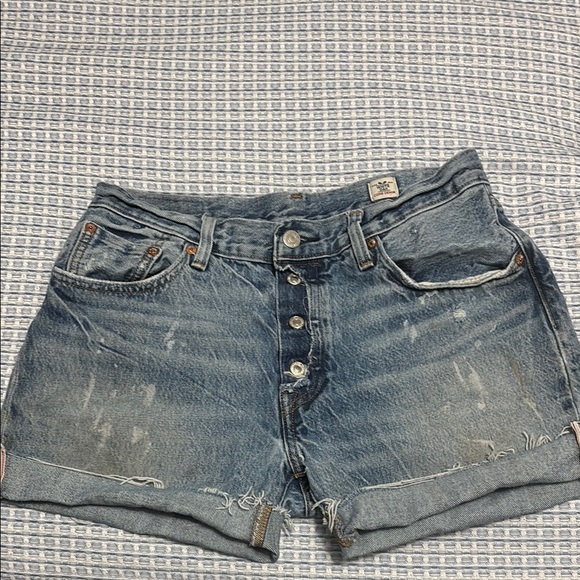 Levi's | Shorts | Levis 5 28 Cut Offs White Oak Cone Denim Stained ...